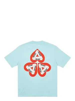 PALACE Palace Heart Shape Tri- Ferg Short Sleeve T-Shirt Light Blue