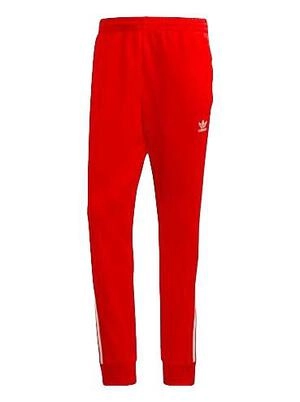 Adidas Originals Sst Tp P Logo Bundle Feet Athleisure Casual Sports Pants Red - Light Red