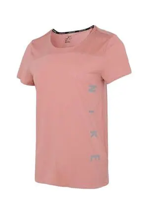 Nike Dri-fit Logo Printing Quick Dry Short Sleeve Shirt - Pinkred