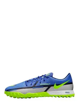 Nike Phantom Gt2 Pro Tf Turf Low-top Soccer Shoes - Blue/silver/volt