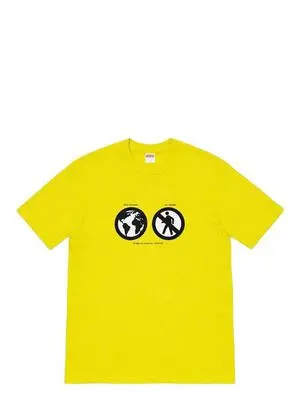 Supreme Fw19 Week 1 Save The Planet Sulfer Tee - Yellow