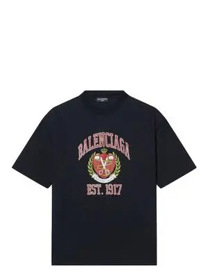 Balenciaga Est.1917 Crest Logo T-shirt - Black