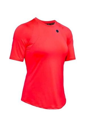 Under Armour Rush Training Sports Splicing Breathable Short Sleeve - Red