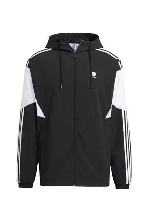 Adidas Hooded Track Jacket With Colorblock And Stripes - Default Color