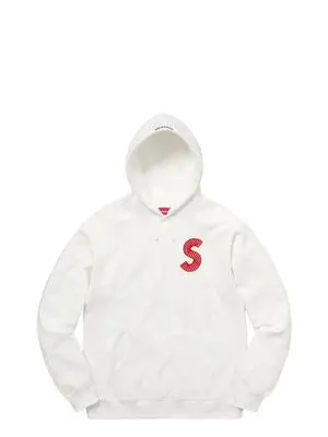 Supreme Supreme S Logo Hooded Sweatshirt White/red