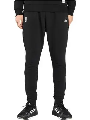 Adidas Wj Pt Swt Rib Solid Color Knit Breathable Athleisure Casual Sports Pants Black - Multi-color