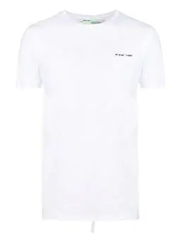 Off-White Chest Alphabet Logo Slim Fit Short Sleeve - White
