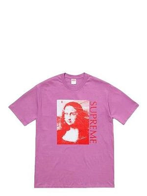 Supreme Supreme Ss18 Mona Lisa Tee Light Purple Printing Short Sleeve Unisex Purple