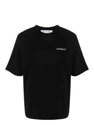 Off-White Ss22 Printing Round Neck Short Sleeve Loose Fit Black - Black/white