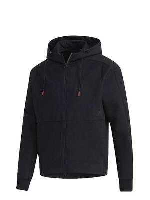 Adidas Tech Heavy Track Top Windproof Hooded Jacket - Black