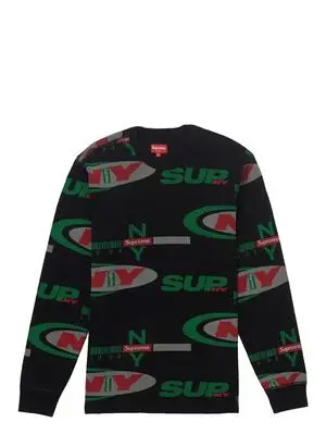 Supreme Fw18 Ny Waffle Thermal Round Neck - Black