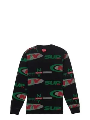 Supreme Fw18 Ny Waffle Thermal Round Neck - Black
