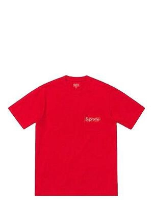 Supreme Ss19 Mesh Stripe Pocket Tee Short Sleeve - Red