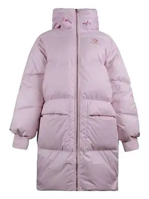 CONVERSE Hooded Long Puffer Coat - Pink