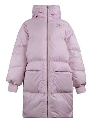 CONVERSE Hooded Long Puffer Coat - Pink
