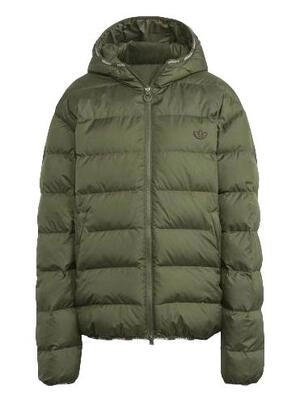 Adidas Originals Down Puffer Jacket With Large Logo - Green