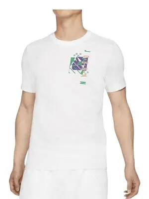 JORDAN Funny Alphabet Logo Printing Sports Breathable Short Sleeve White T-shirt - Default Color
