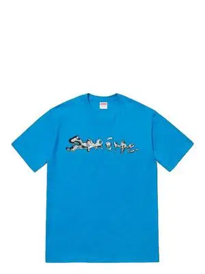 Supreme Fw18 Fw18 Liquid Bright Logo Tee - Blue