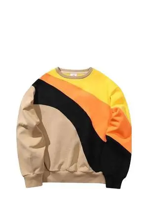 LI-NING Color Block Pullover - Beige/black/orange