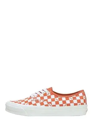 VANS Vans OG Authentic LX Checkerboard Low Top Sneakers Orange/white