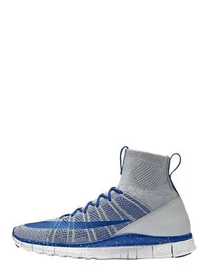 Nike Nike Free Flyknit Mercurial High Top Sneakers Grey/blue