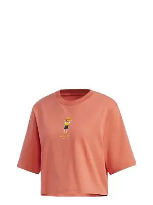 ADIDAS Adidas Neo Casual Sports Graphic Print Cropped Tee