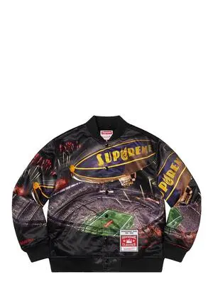 Supreme X Mitchell & Ness Stadium Satin Varsity Jacket - Multi-color