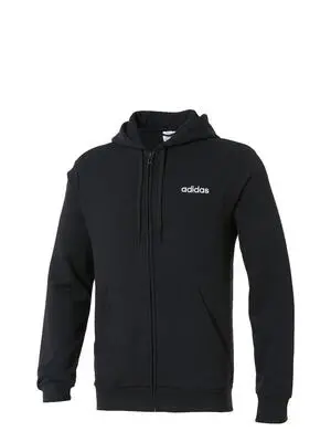Adidas Knitted Hooded Track Jacket - Black