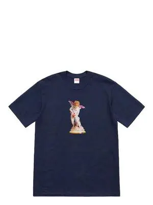 Supreme Ss19 Cupid Tee Navy Angel Printing Short Sleeve Navy - Blue