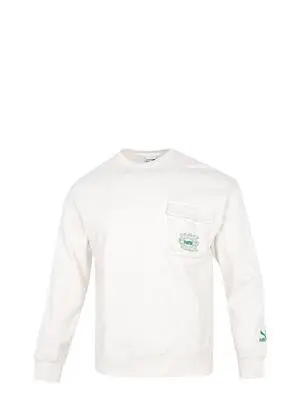 PUMA Das Cc Graphic Crew Sweater - White/green