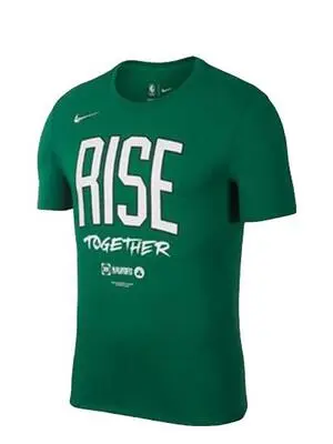 Nike Dri-fit Nba Boston Celtics Graphic Short Sleeve Tee - Green