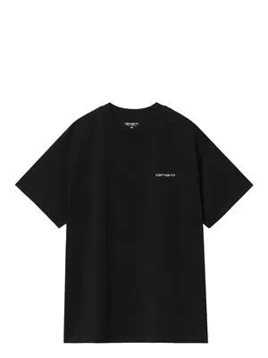 Carhartt Work In Progress Script Embroidery Short Sleeve T-shirt - Black