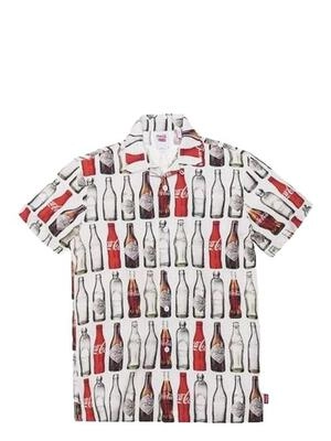 Kith Kith X Coca-cola Bottles Camp Collar Shirt 'white' White