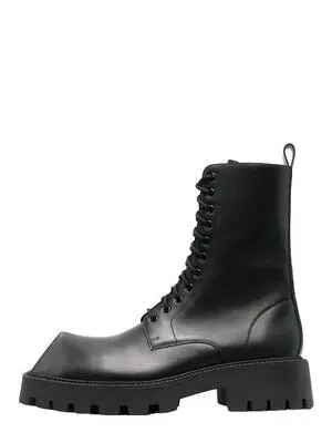 Balenciaga Balenciaga Rhino 25mm Lace Up Boots Black