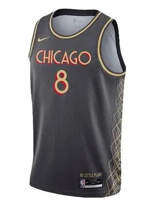 Nike Nba Chicago Bulls City Edition Jersey - Black/multi-color