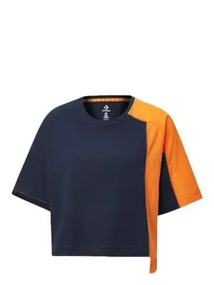 CONVERSE Capsule Series Splicing Short Sleeve - Blue