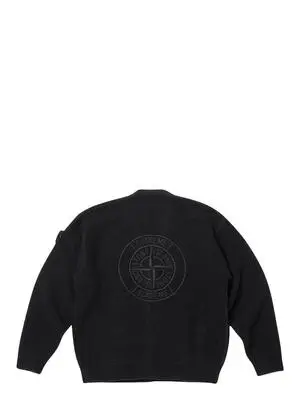 Supreme X Stone Island Boucle Cardigan Jacket - Black