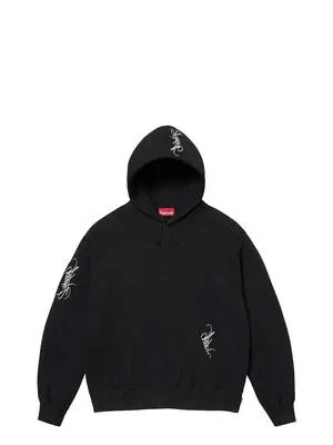 Supreme Tag Hooded Sweatshirt - Black/white