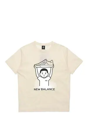 NEW BALANCE X Noritake Co-branded Fun Pattern Short Sleeve Tee - Ivory