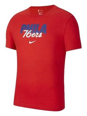 Nike Philadelphia 76ers Dri-fit Nba Short Sleeve T-shirt - Red