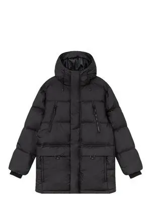 NEW BALANCE Long Down Jacket - Black