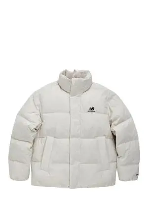 NEW BALANCE Quilted Down Coat - White/black