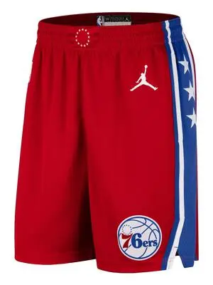 JORDAN Dri-fit Nba Swingman Basketball Shorts 'philadelphia 76ers - Red/white/blue