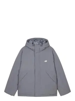 NEW BALANCE Padded Hooded Jacket - Grey