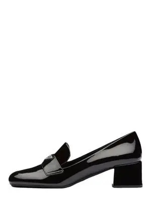 Prada Patent Leather Loafers - Black/silver