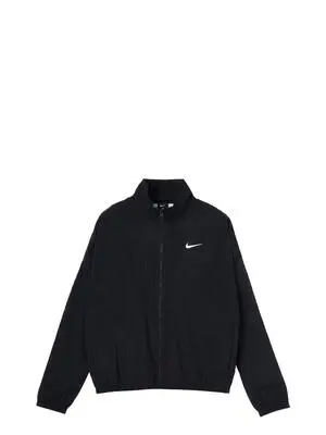 Nike Stand Collar Logo Print Jacket - Black