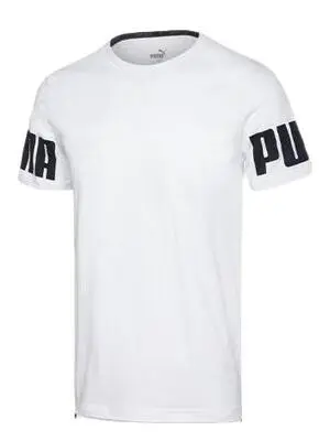 PUMA Rebel Cuff Printing Short Sleeve - White