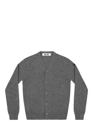 Play Comme Des Garcon Emblem Cardigan - Grey