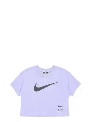 Nike Swoosh Logo Cropped T-shirt - Purple