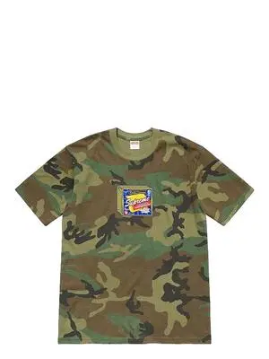 Supreme Fw19 Week 7 Cheese Tee Printing Short Sleeve Camouflage - Green